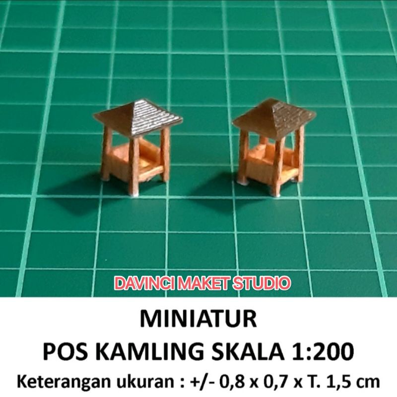 Jual Miniatur Maket Pos Kamling Gazebo Gardu Jaga Gubuk - Hut Miniature Skala 50 100 200 ...