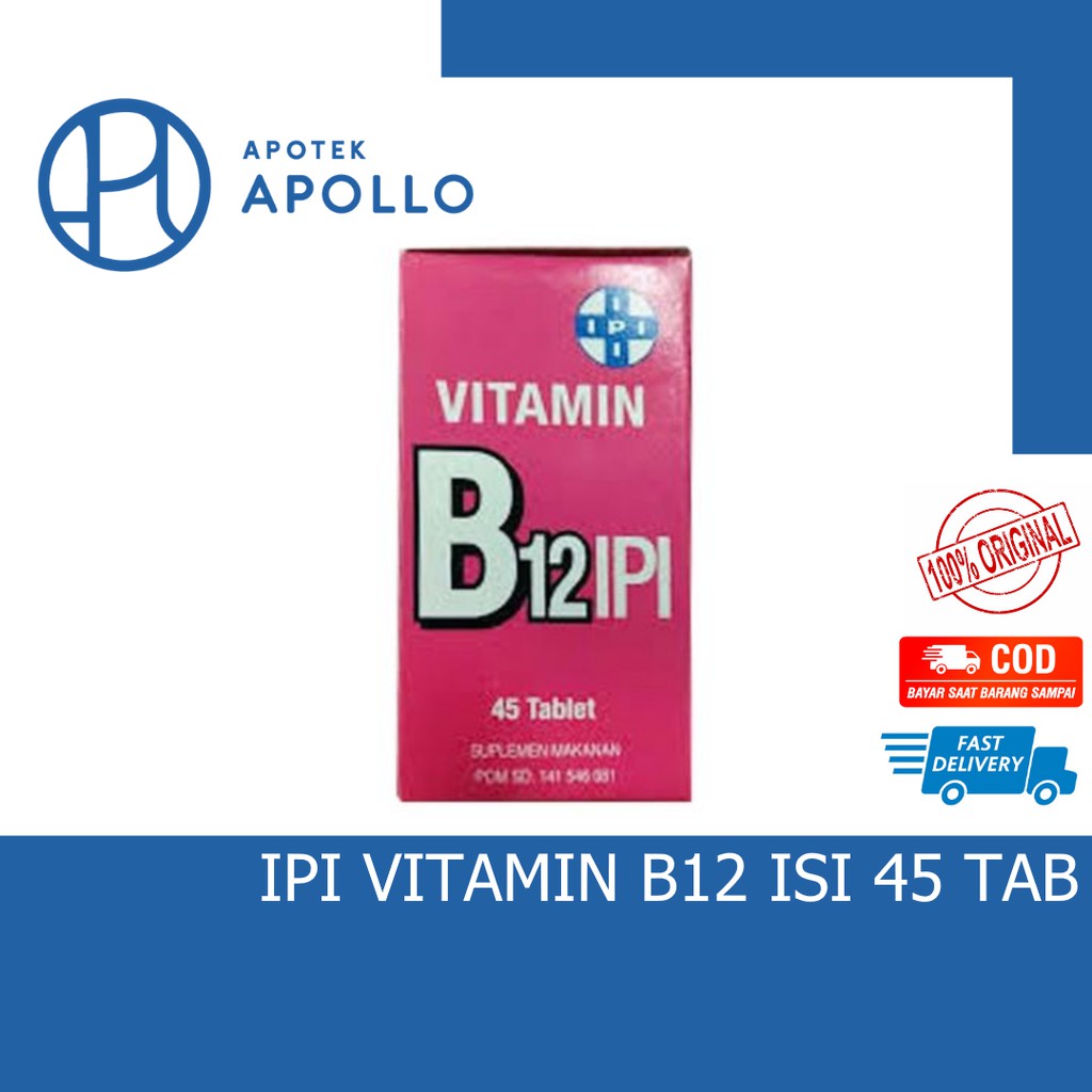 Jual VITAMIN B12 IPI ISI 45 TABLET | Shopee Indonesia