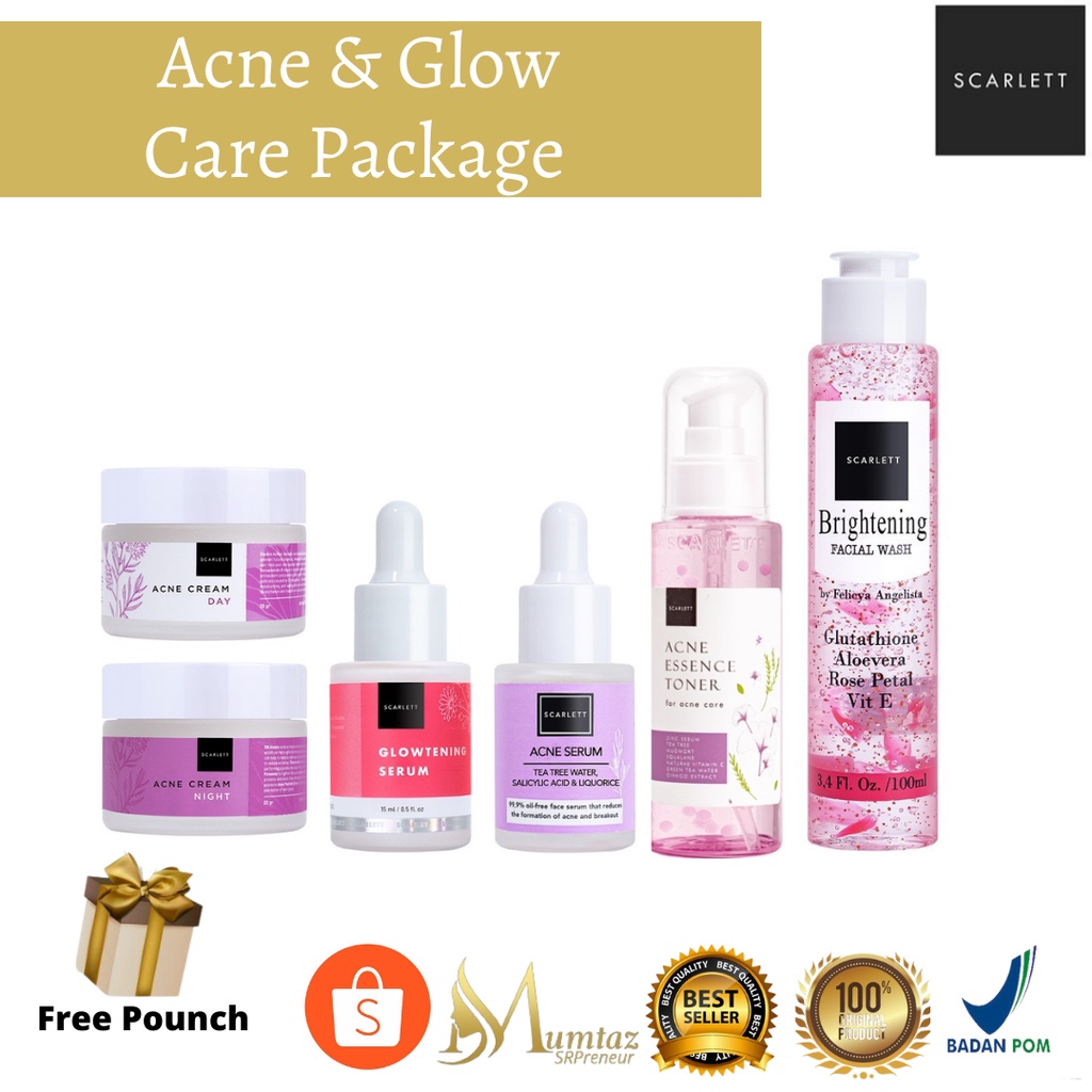 Jual SCARLETT WHITENING ACNE CARE SPESIAL PACKAGE SCARLETT ACNE SERIES ...