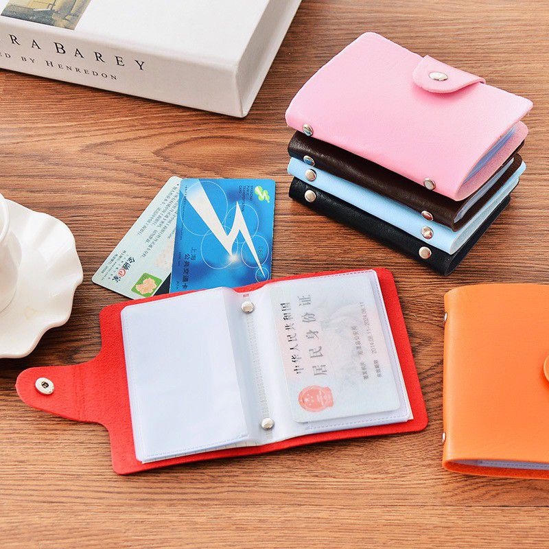 Jual Dompet Kartu Kulit Kartu ATM SIM KTP 24 Slot Card Holder Serbaguna ...