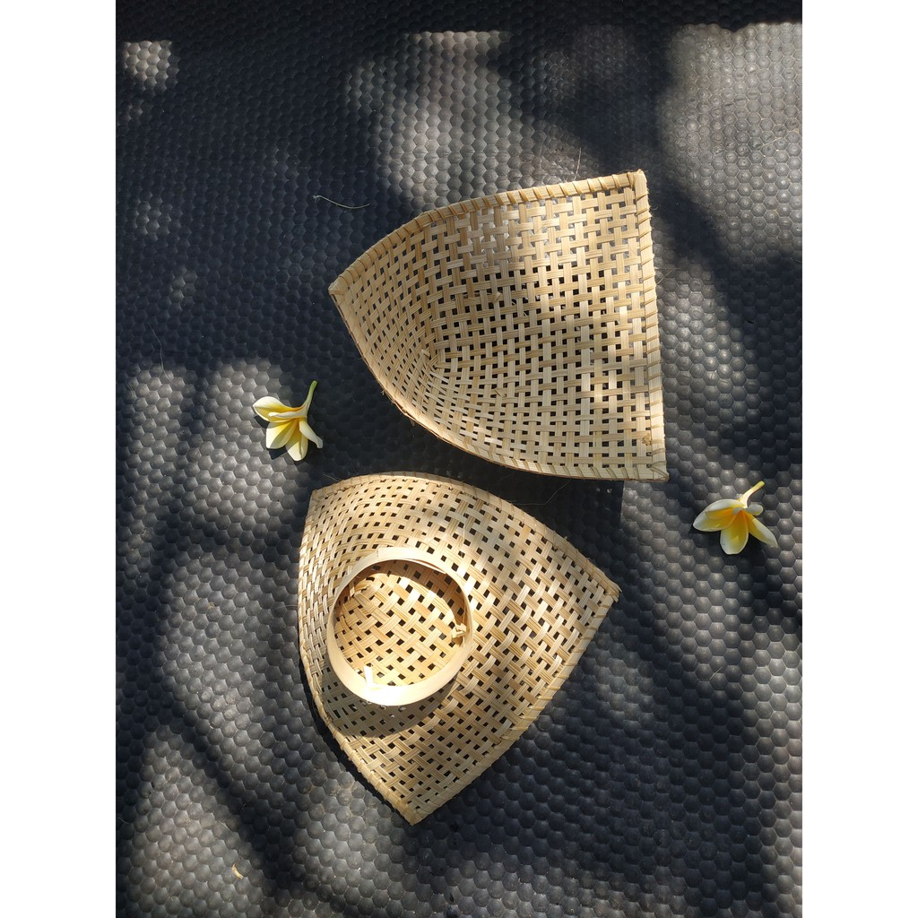 Jual PINCUK KAKI NATURAL 26 x 23 cm/ piring bambu/ piring pecel/ piring ...