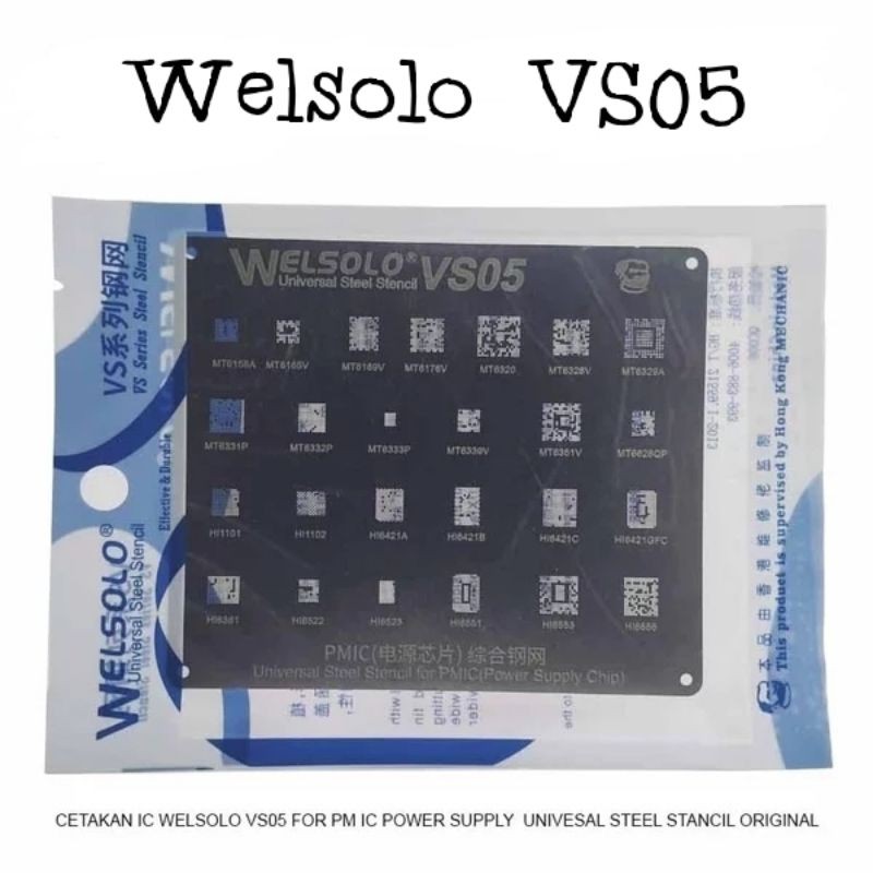 Jual Welsolo VS05 Cetakan Universal Plat IC 25in1 MT6158A MT6165V MT6169V MT6176V MT6320 HI6421A ...