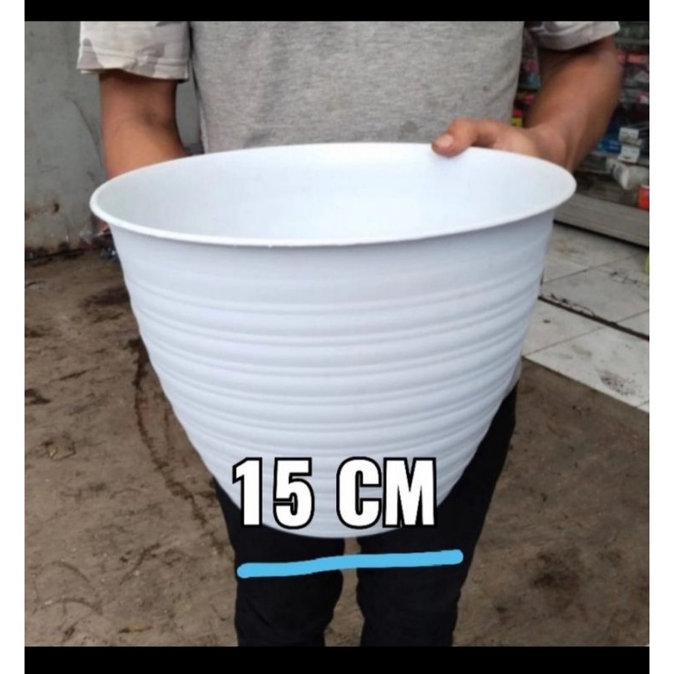 Jual pot lebah 30 putih, pot mirip model tawon 30, pot putih besar ...