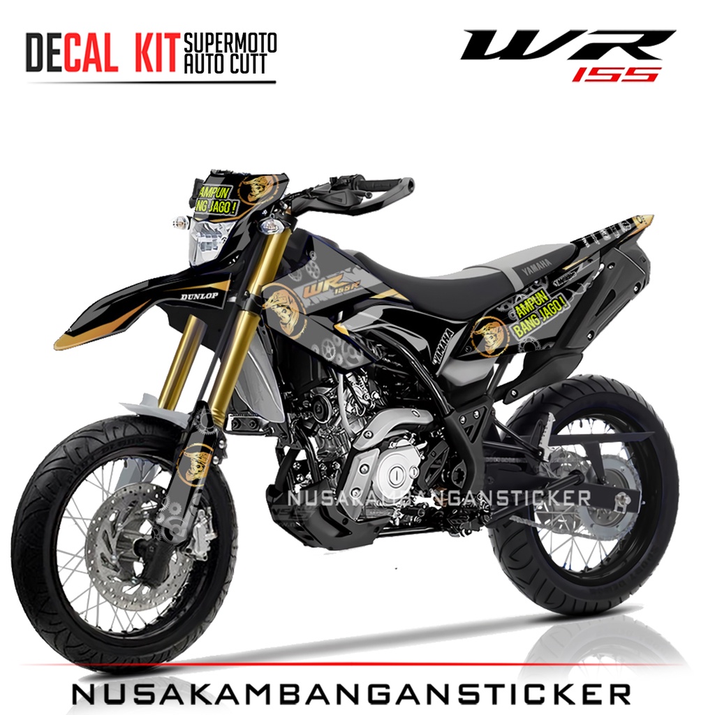 Jual STICKER SUPERMOTO WR 155 GRAFIS HELM GOLD SUPERMOTO 001 | Shopee ...