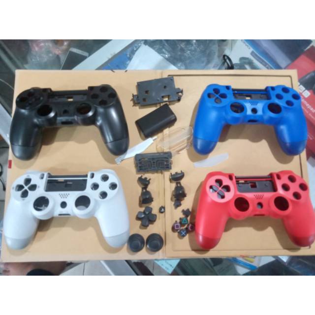 Jual Casing Stik Ps4 Slim Led Light Bar Wireless Controller Full Set ...