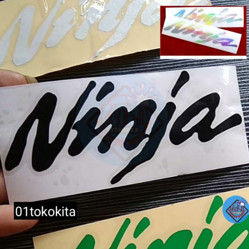 Jual Stiker cutting logo tulisan Ninja, sticker cuting logo motor Ninja ...