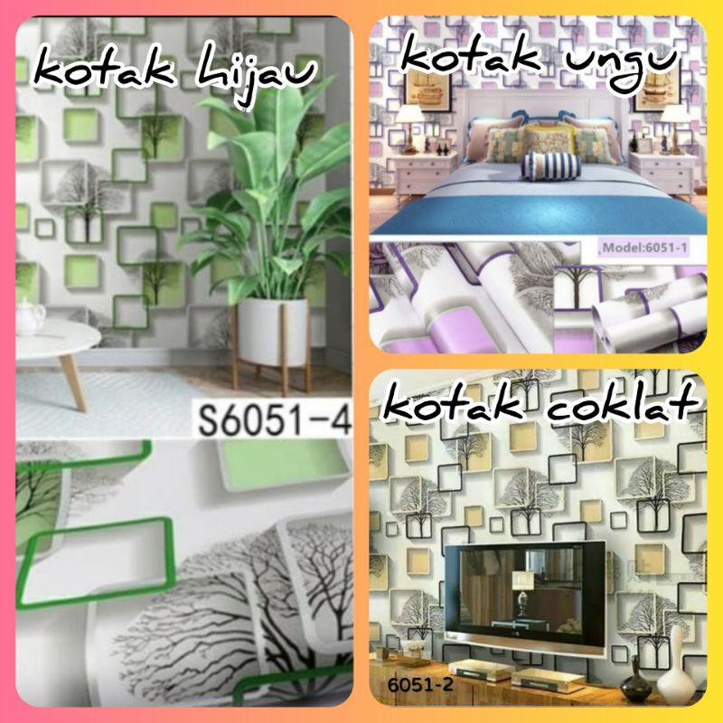 Jual WALLPAPER DINDING KOTAK UKURAN 45 CM X 10 M | Shopee Indonesia