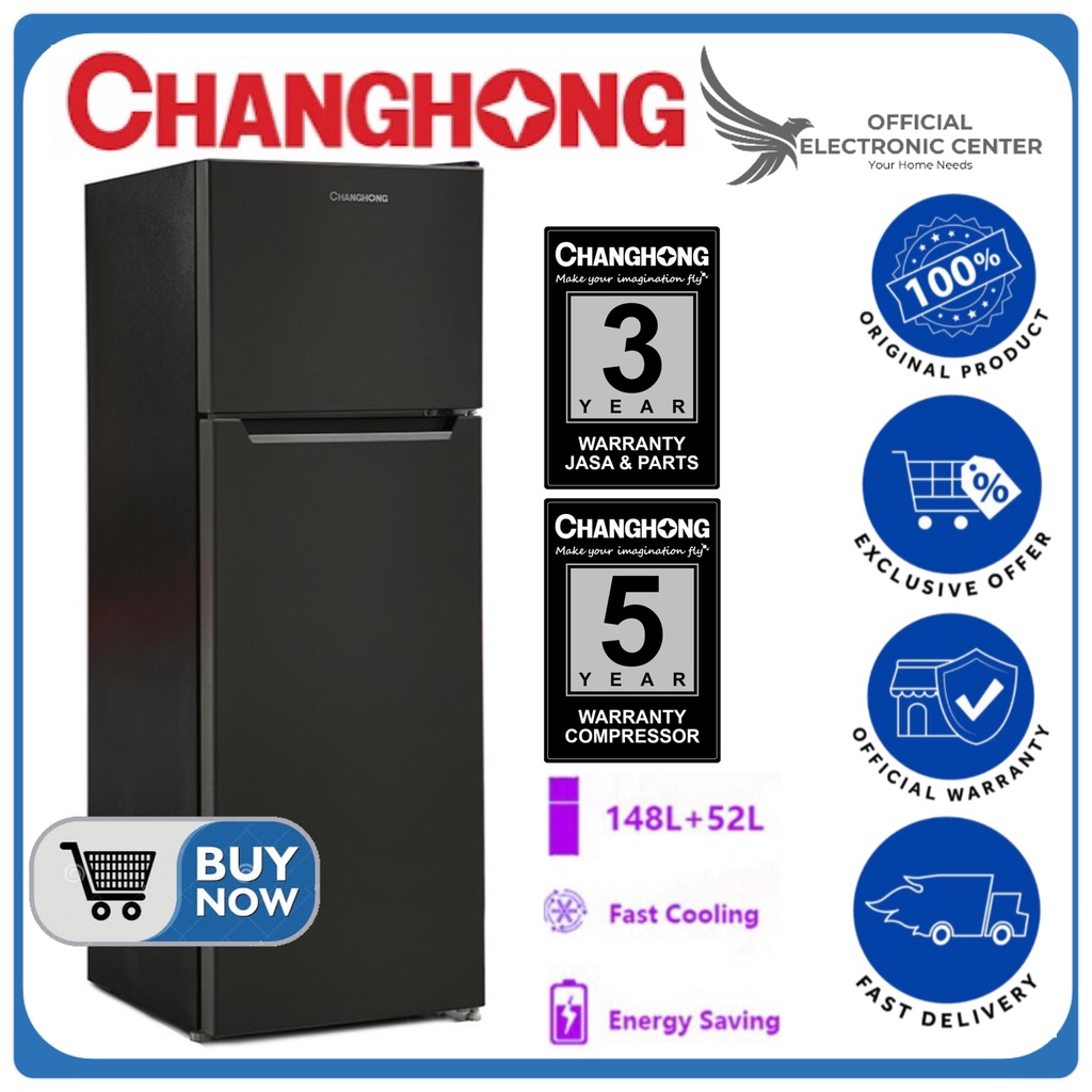 Jual CHANGHONG KULKAS 2 PINTU 200L CRF-238 CRF238 SUPER COOLING LEMARI ...