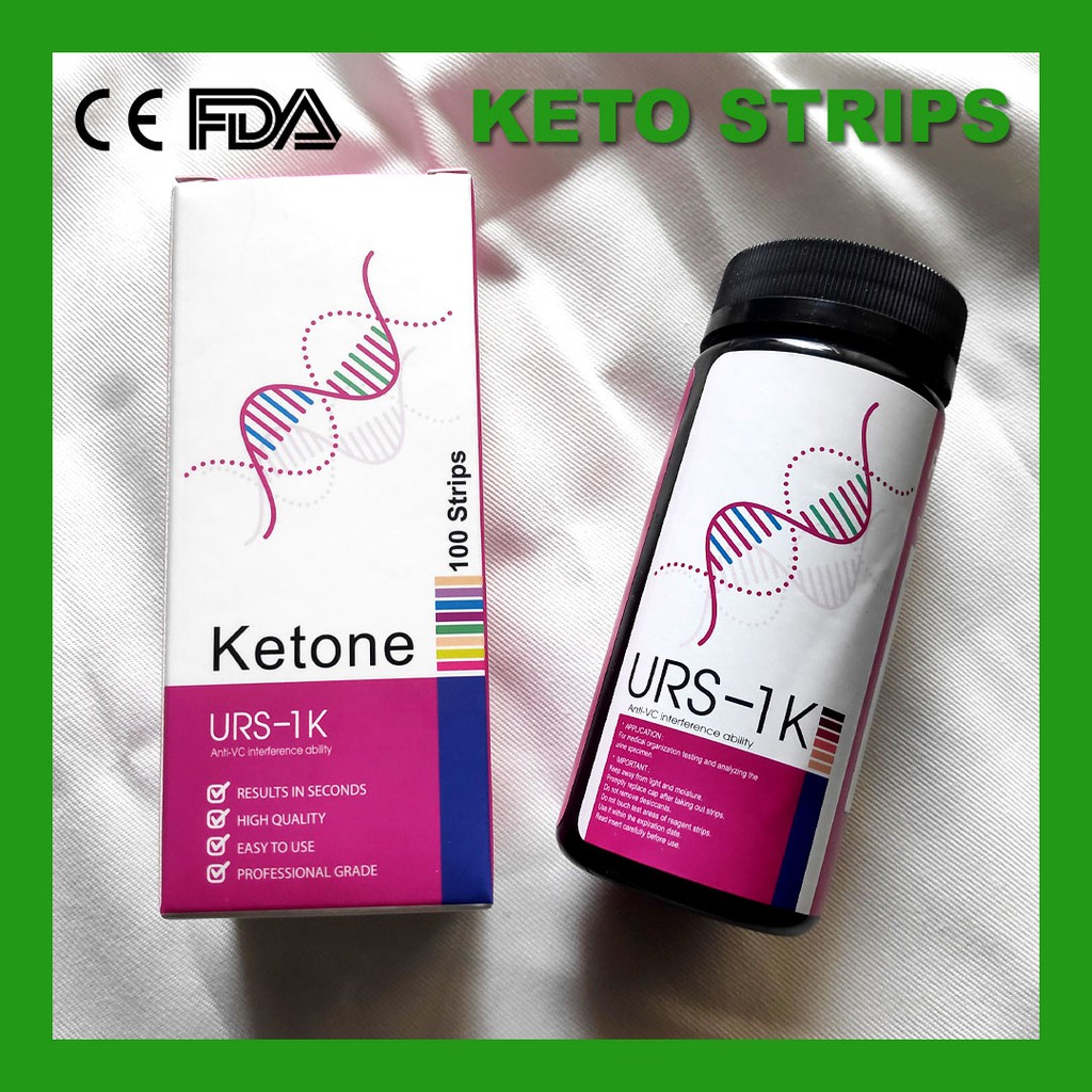 Jual KETO STRIP ISI 100 KETONE URINE TEST ATKINS KETOSIS DIASTIX ...