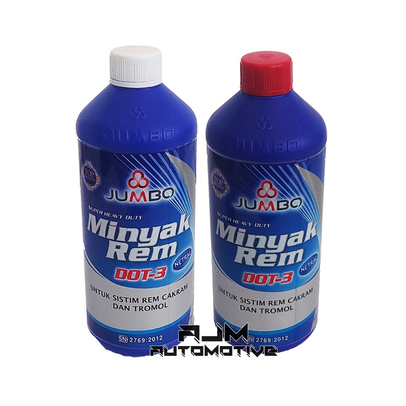 Jual Minyak Rem Brake Fluid DOT 3 Merah/ Bening 1 Liter Jumbo Red ...