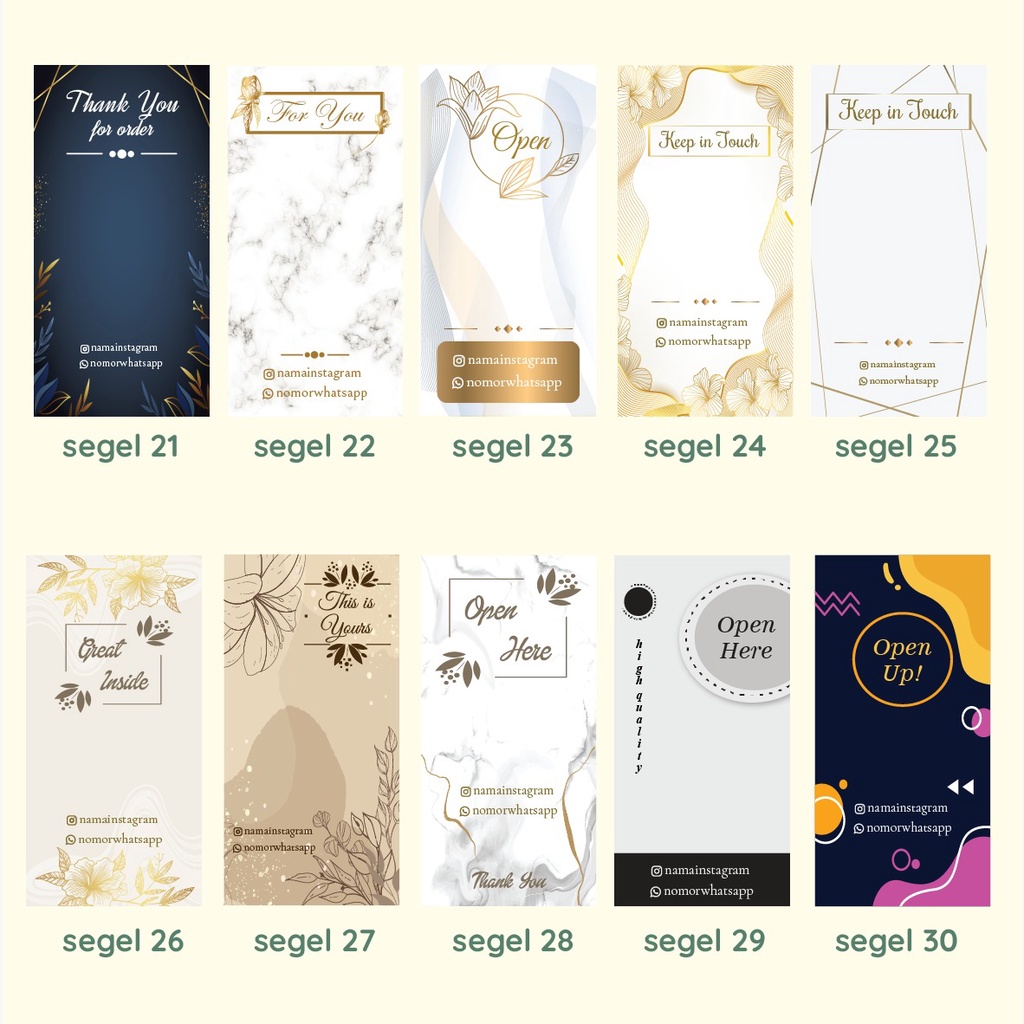 Jual Cetak Stiker Segel Box Packaging Hampers Custom | Label Box ...