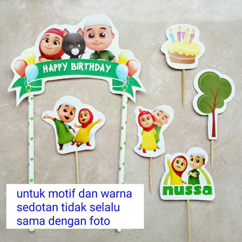 Jual hiasan nasi tumpeng hiasan kue ulang tahun cake topper karakter ...
