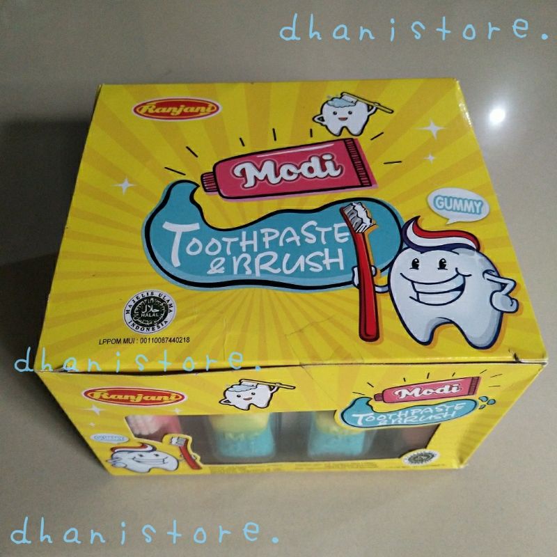 Jual Modi TOOTHPASTE&BRUSH Gummy (1PACK isi 24pcs) Permen Sikat Gigi ...