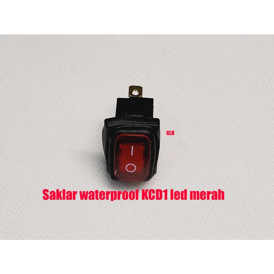 Jual Saklar KCD-1 waterproof GLB 220V 3Pin Rocker kotak Switch LED ...