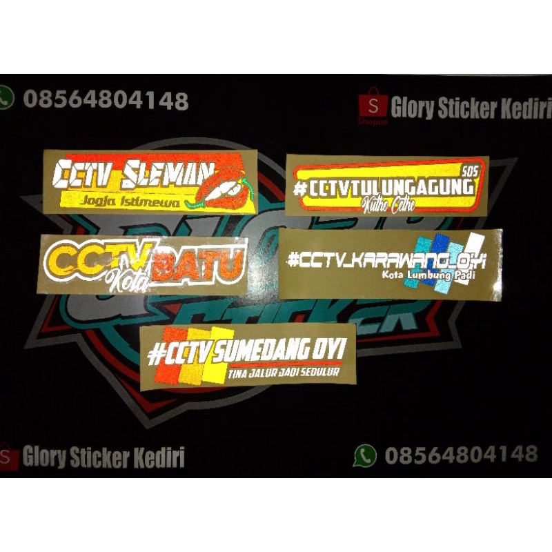 Jual sticker cctv truck bahan menyala 1 (harga per biji) | Shopee Indonesia