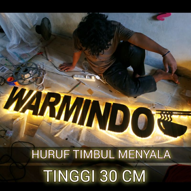 Jual HURUF TIMBUL / 30CM WATERPROOF INDOOR & OUTDOOR / HURUF TIMBUL ...