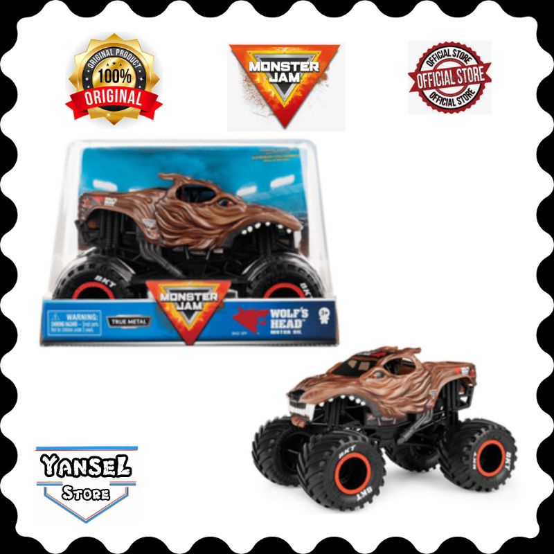 Jual Monster Jam Wolf's Head monster Truck 1:24 | Shopee Indonesia