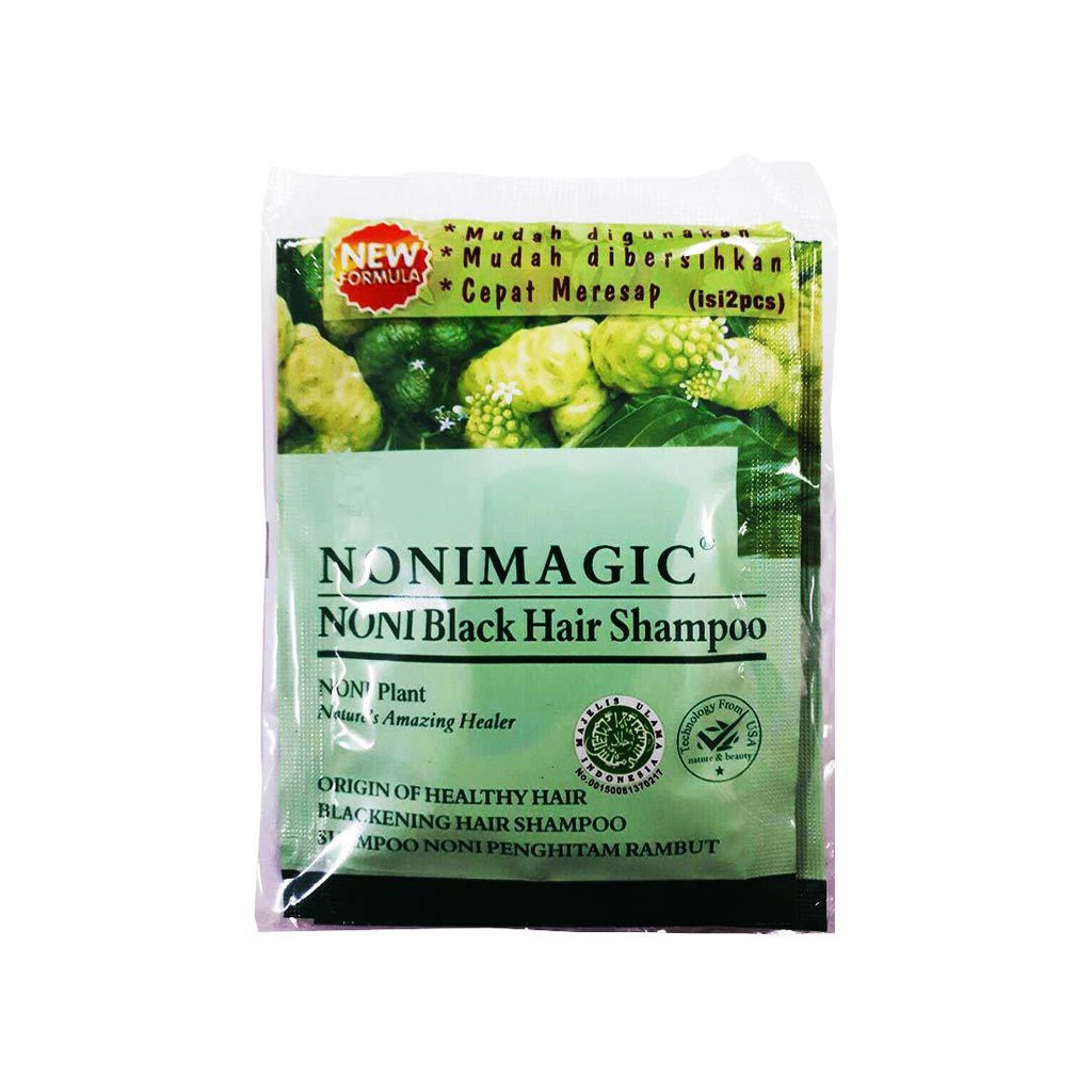Jual Noni Magic Black Hair Shampoo (Isi 2 pcs) | Shopee Indonesia