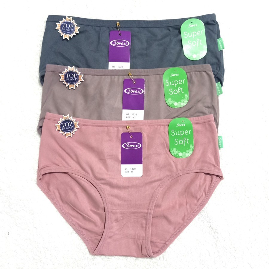 Jual 3 Pcs Celana Dalam Wanita Sorex 1239 Super Soft Underwear CD | Shopee Indonesia