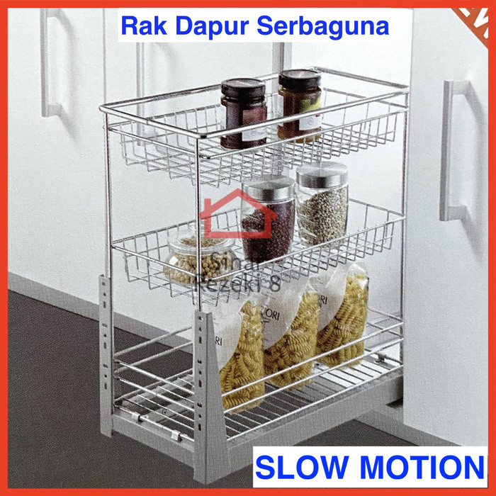 Jual Rak Tarik Dapur Vitco SC 29023 3 Susun SLOW MOTION Bumbu Saos ...