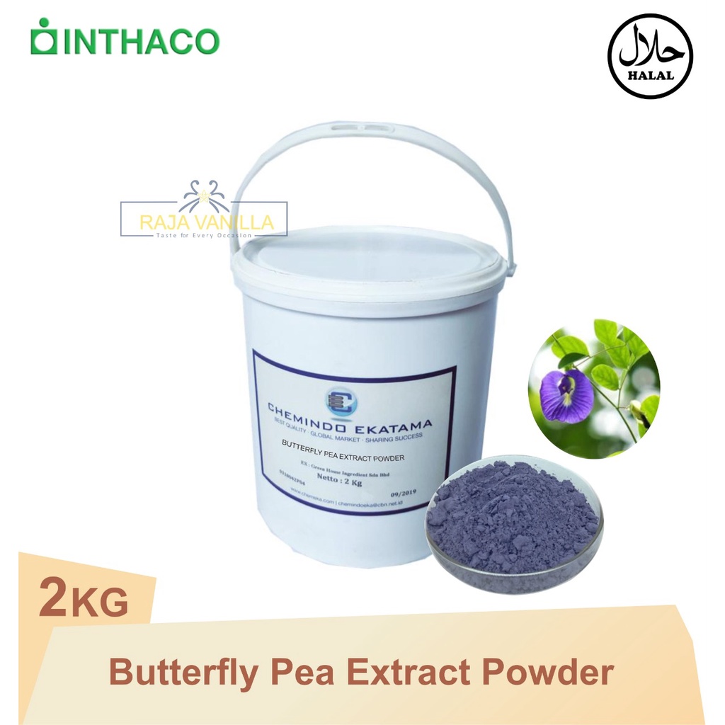 Jual INTHACO Ekstrak Bunga Telang Bubuk Butterfly Pea Powder 2 kg ...