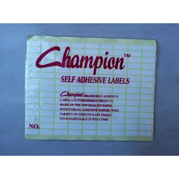 Jual New Produk Champion Self Adhesive Labels/Sticker Label Putih Polos ...