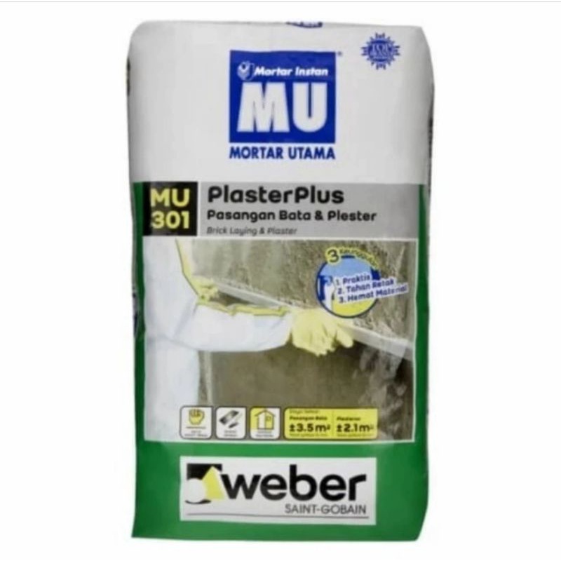 Jual Mortar MU-301/Semen Instant Untuk Pasangan Bata Merah/Plesteran ...
