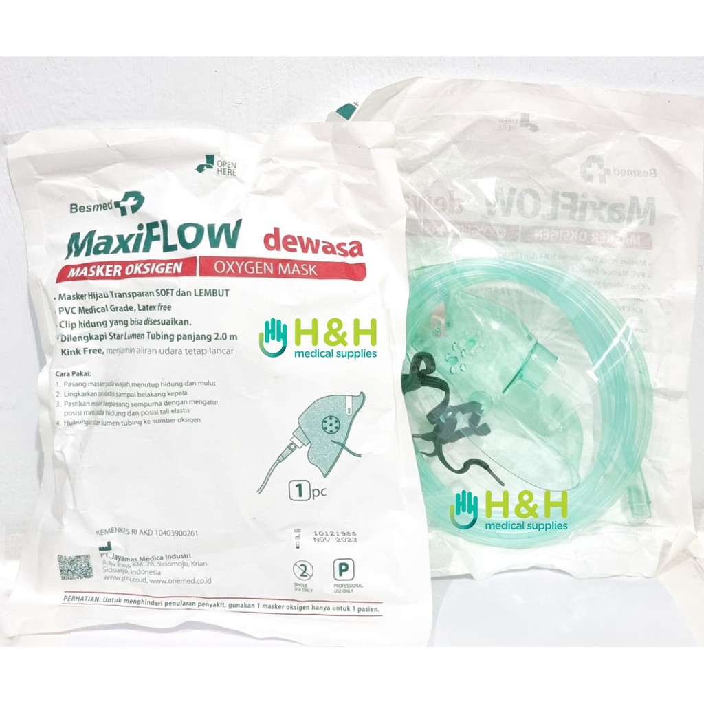 Jual Maxiflow Dewasa / Oksigen Mask / Masker Oksigen / Oxygen Mask ...