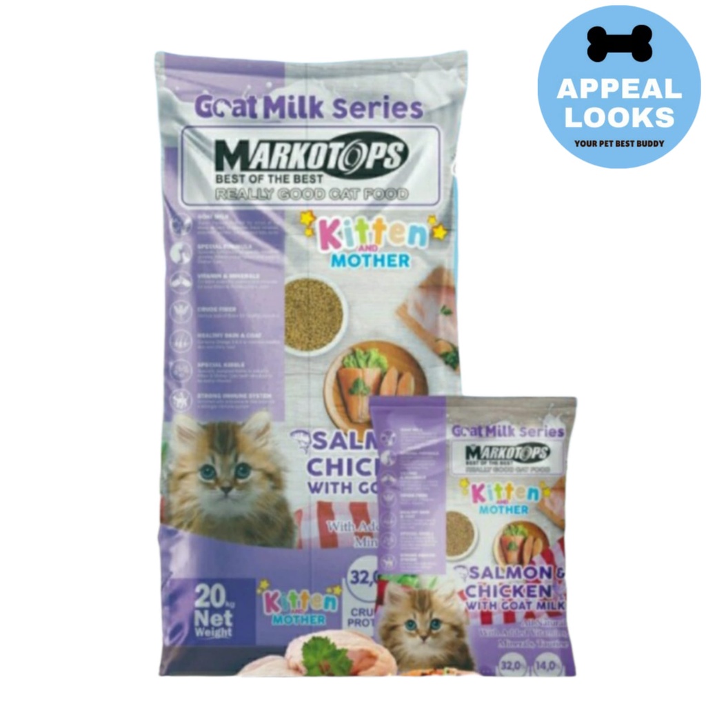 Jual Markotops Mother & Kitten Repack 1kg / Makanan Pakan Kucing Dewasa ...