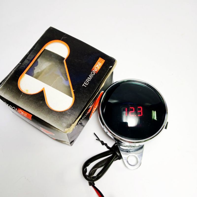 Jual VOLTMETER DIGITAL BULAT MOTOR UNIVERSAL | Shopee Indonesia