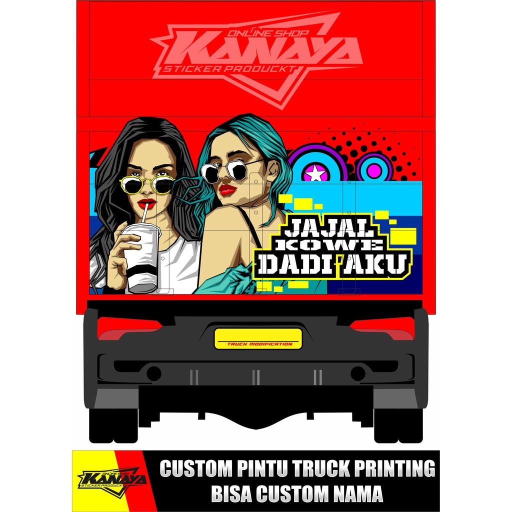 Jual Sticker pintu belakang mobil truk tema jajal koe dadi aku dengan ...