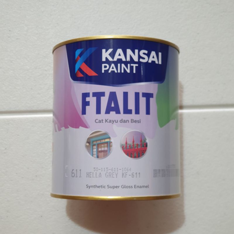 Jual Cat Ftalit Hella Grey-611 / Cat Minyak / Cat kayu / Cat Besi - 1 ...