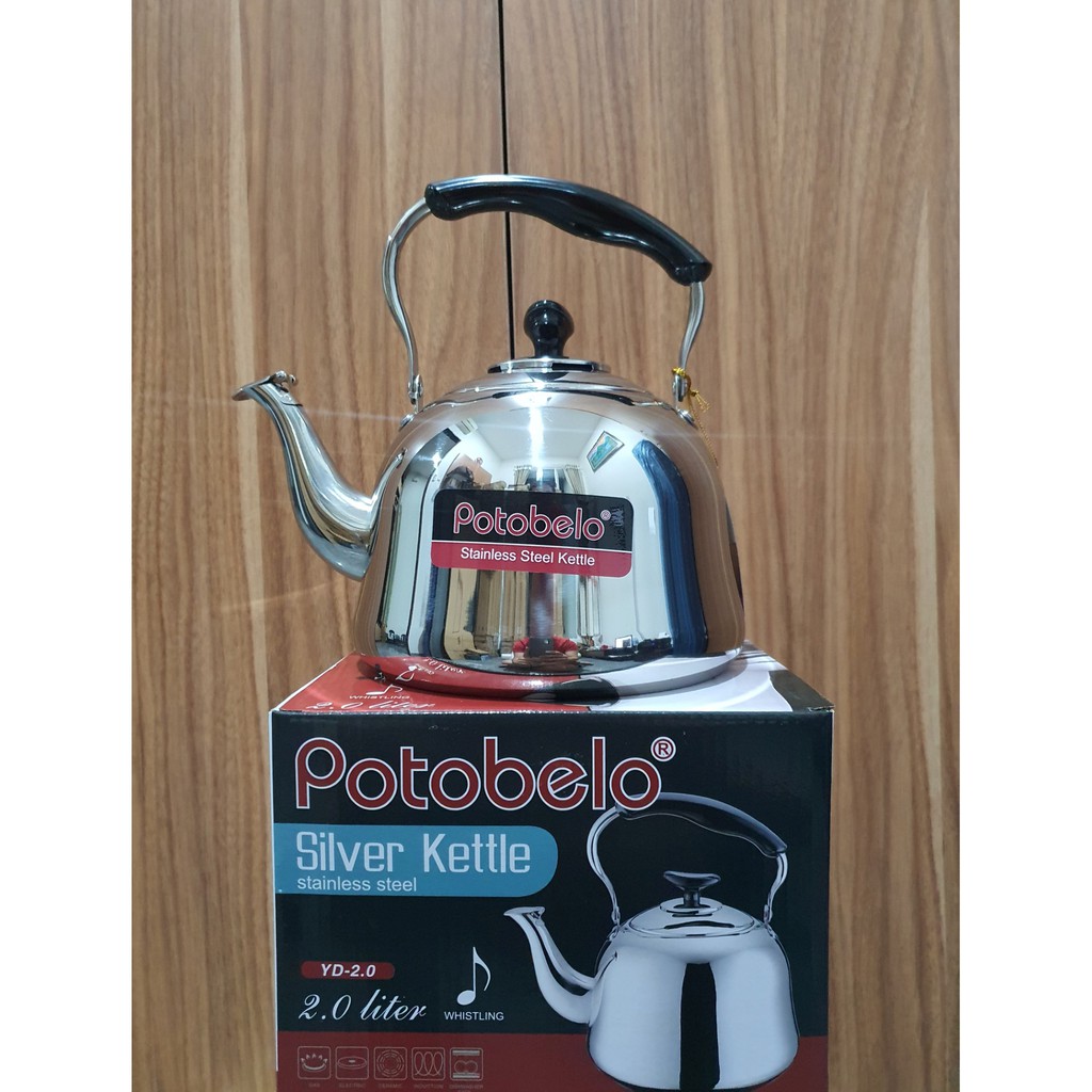 Jual Potobelo Silver Kettle Stainless Steel / Teko Siul / Bunyi 2 L ...