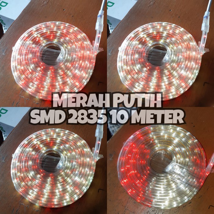 Jual LAMPU LED SELANG MERAH PUTIH 10 METER INDOOR OUTDOOR 17 AGUSTUS ...