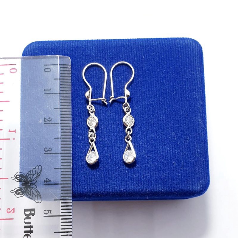 Jual Anting Silver 925 Lapis Emas Putih - Anting Wanita Korea Perak 925 Asli | Shopee Indonesia
