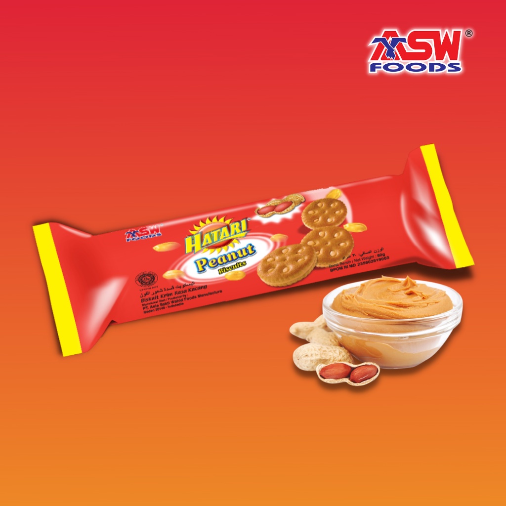 Jual HATARI BISCUIT SELAI KACANG MAKANAN RINGAN KUE BISKUIT KACANG ...