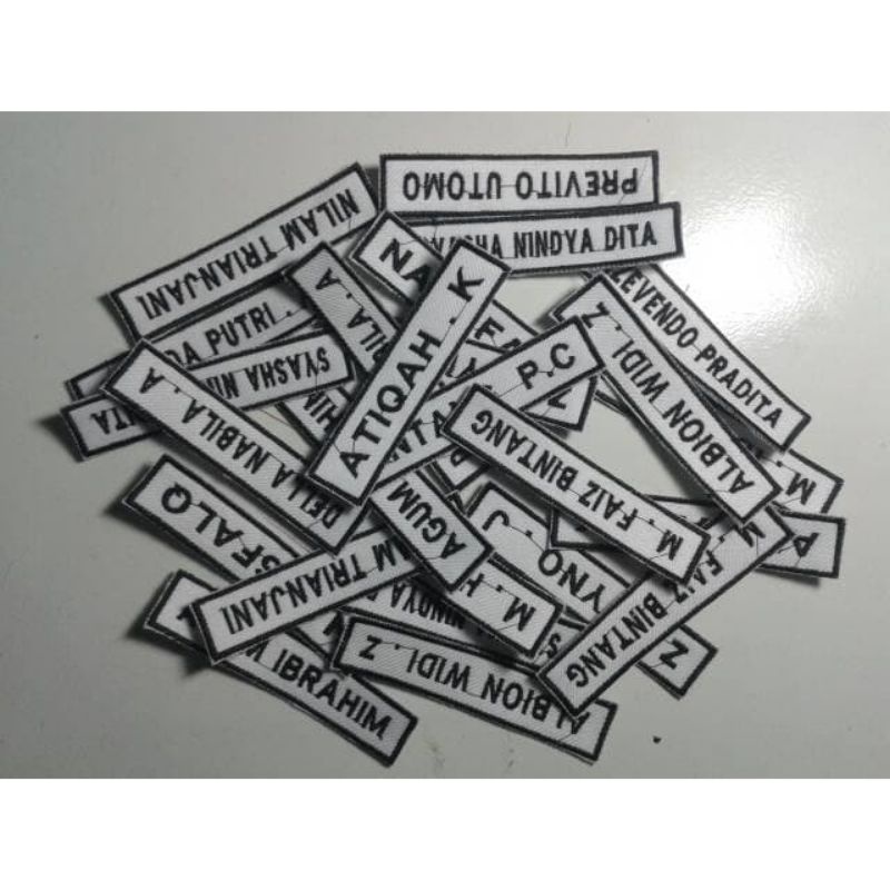 Jual Atribut Bordir Papan nama/name tag/badge/Bed seragam | Shopee ...