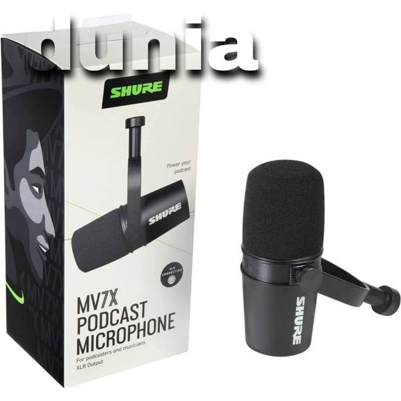 Jual Microphone Popcast Shure MV 7 X Original MV7X -XLR Mic Kabel Shure ...
