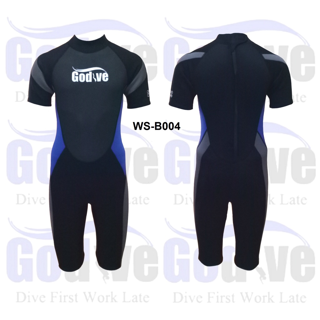 Jual Alat Selam WS-B004 Godive Scuba Diving 3mm Neoprene Shorty Wetsuit ...
