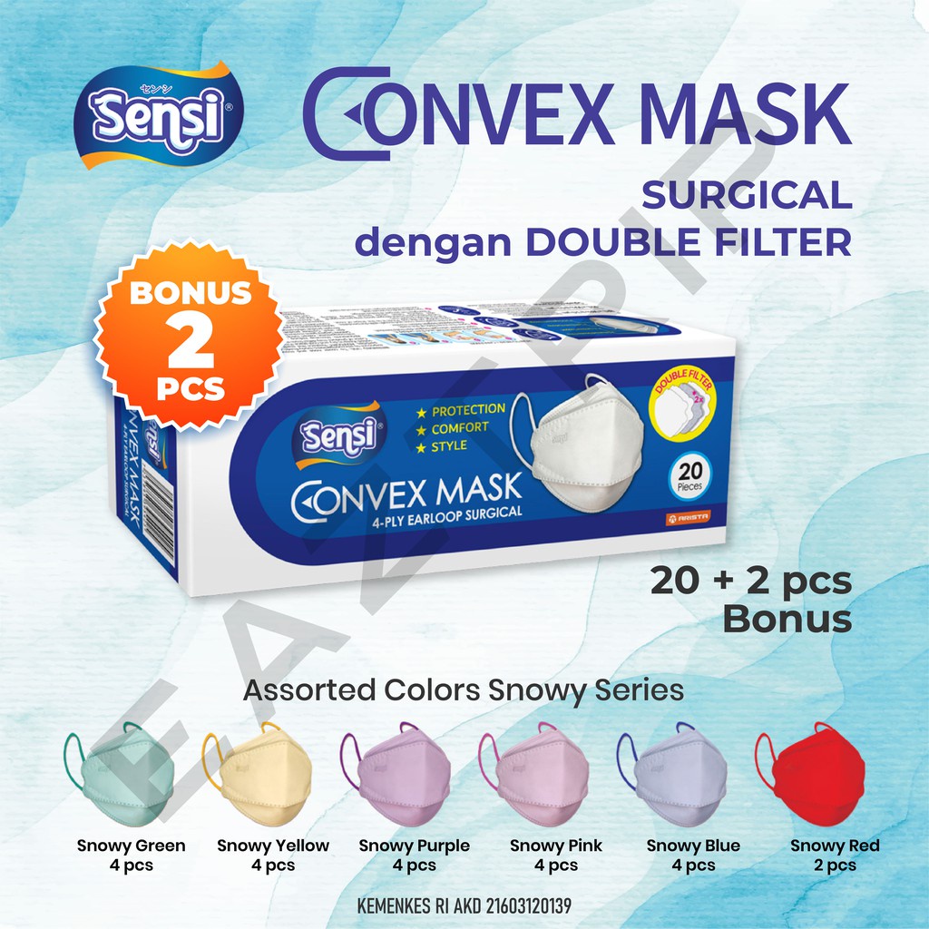 Jual MASKER SENSI CONVEX MASK KF94 4ply double filter | Shopee Indonesia