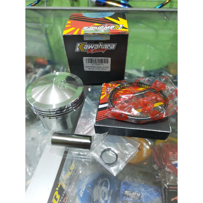 Jual piston seher Kit set Kawahara ukuran 58MM pin 13 jupiter z Vega R ...