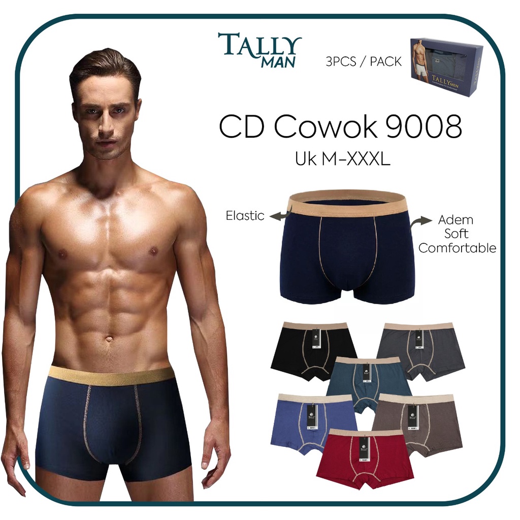 Jual BOXER COWOK TALLY MAN JUMBO ( 3PCS) | Shopee Indonesia