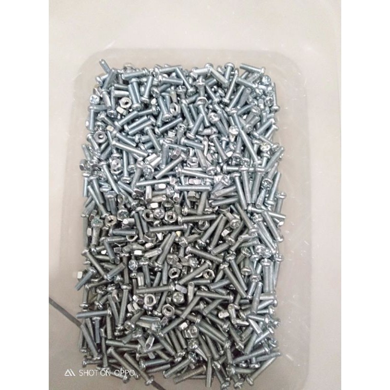 Jual mur+baut 3mm panjang 1cm | Shopee Indonesia