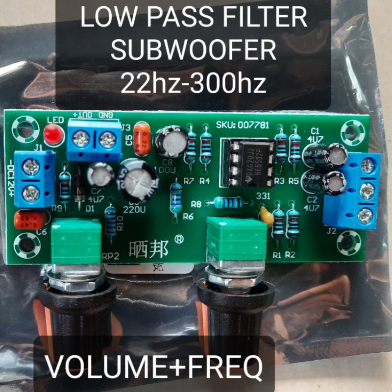 Jual 12V DC KIT TONE CONTROL SUBWOOFER LOW PASS FILTER SUBWOOWER SUB ...