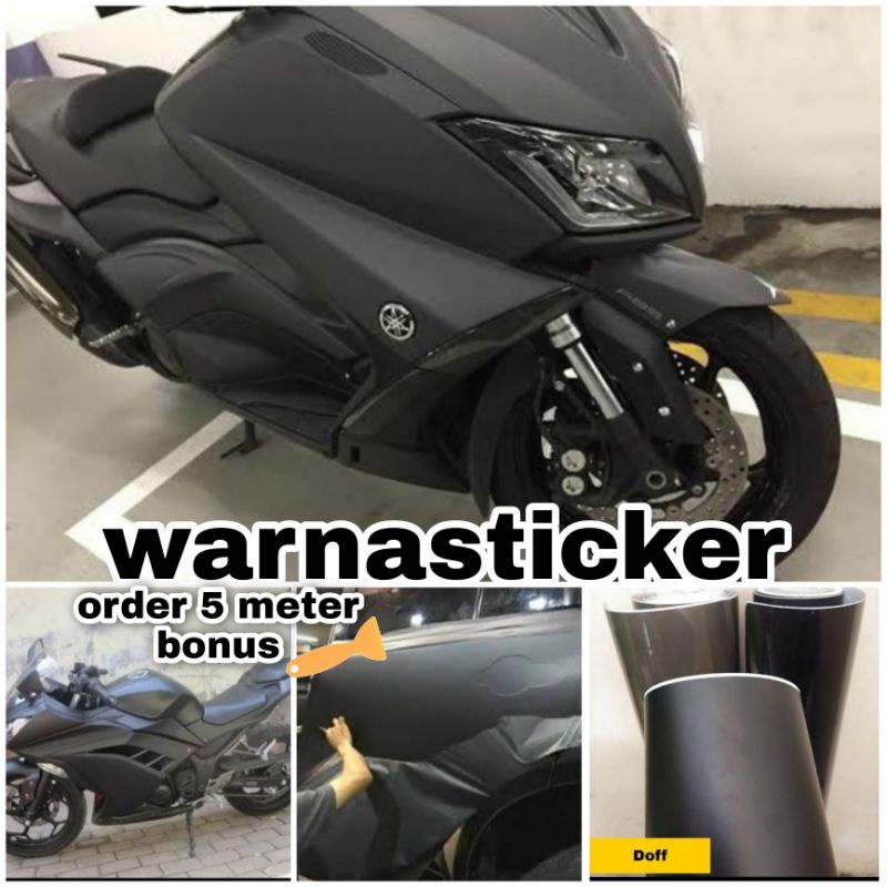 Jual Sekotlet Motor Hitam Sticker Skotlet Motor Warna Hitam Glosy ...