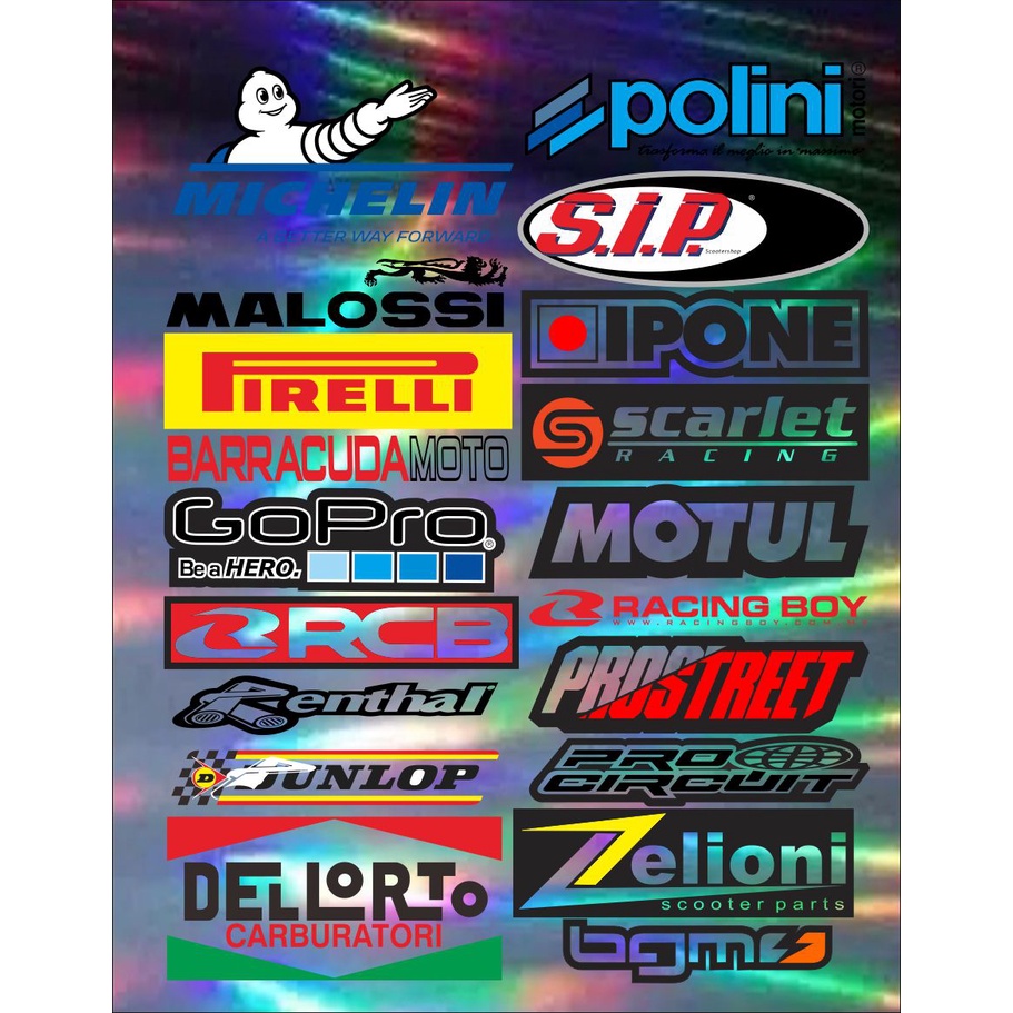 Jual STIKER CUT PRINT PACK RACING ISI 19pcs Stiker Racing Stiker Motor ...