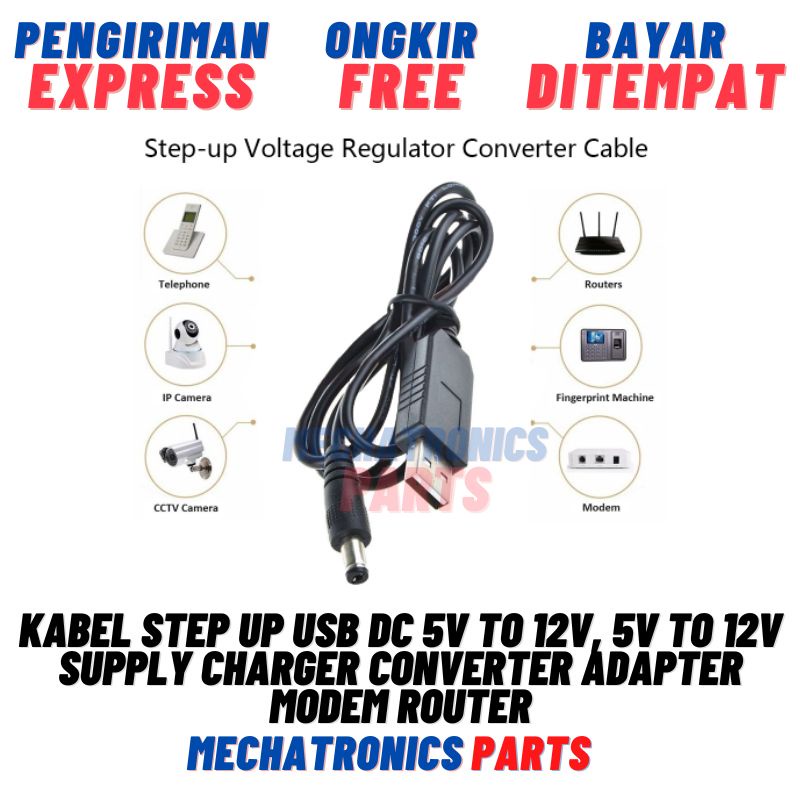 Jual Kabel Step UP USB DC 5V to 9V, 5V to 12V Supply Charger Converter ...