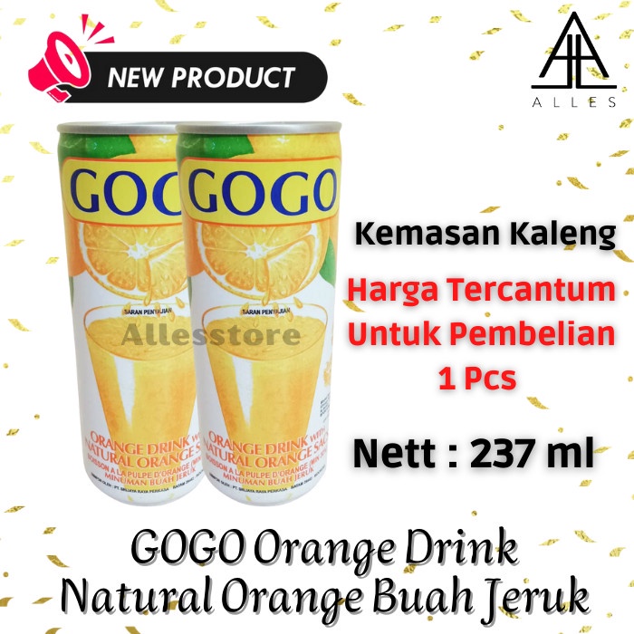 Jual Minuman GOGO Orange Drink Minuman Buah Jeruk dengan bulir jeruk ...