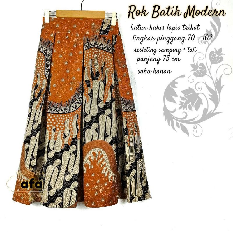 Jual SD00M ROK BATIK MODERN LAPIS TRIKOT / ROK BATIK 7/8 / BAWAHAN ...