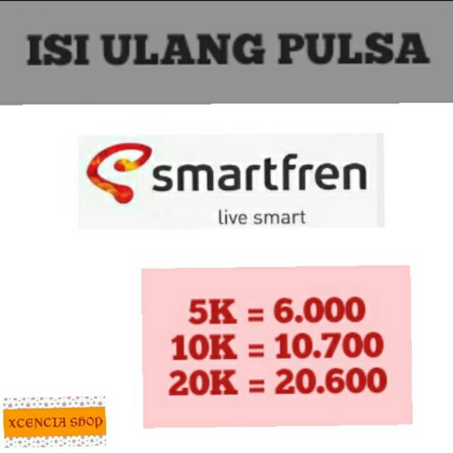 Jual ISI ULANG PULSA REGULER SMARTFREN TAMBAH MASA AKTIF 5K 10K 20K ...